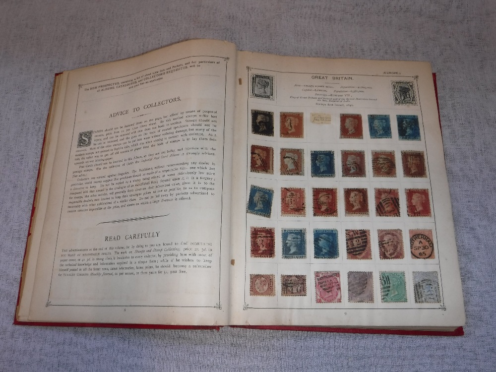 The Strand Stamp Album including Victorian and later stamps and a Penny ...
