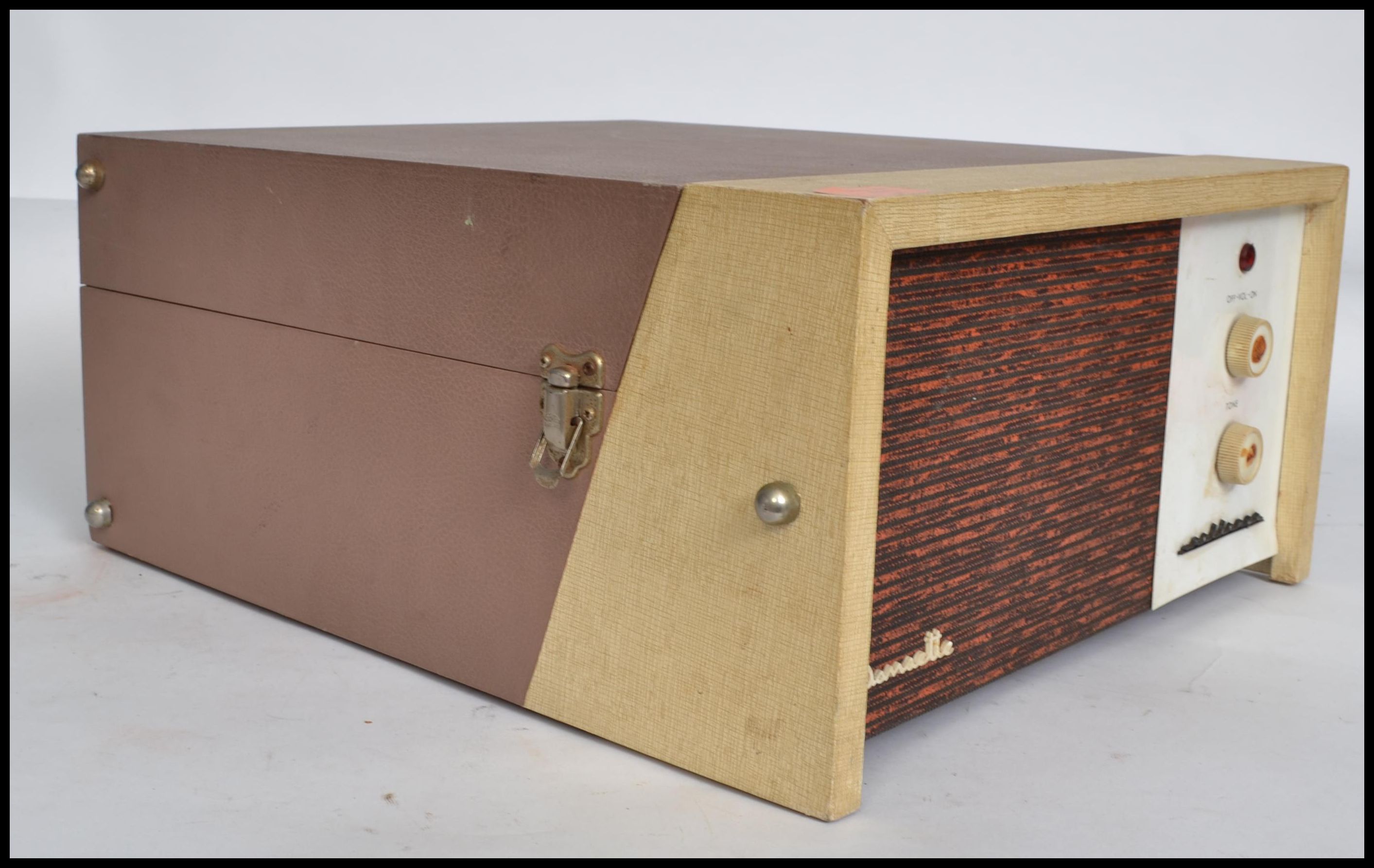 A vintage mid 20th century Dansette Challenge 106 vinyl record player ...