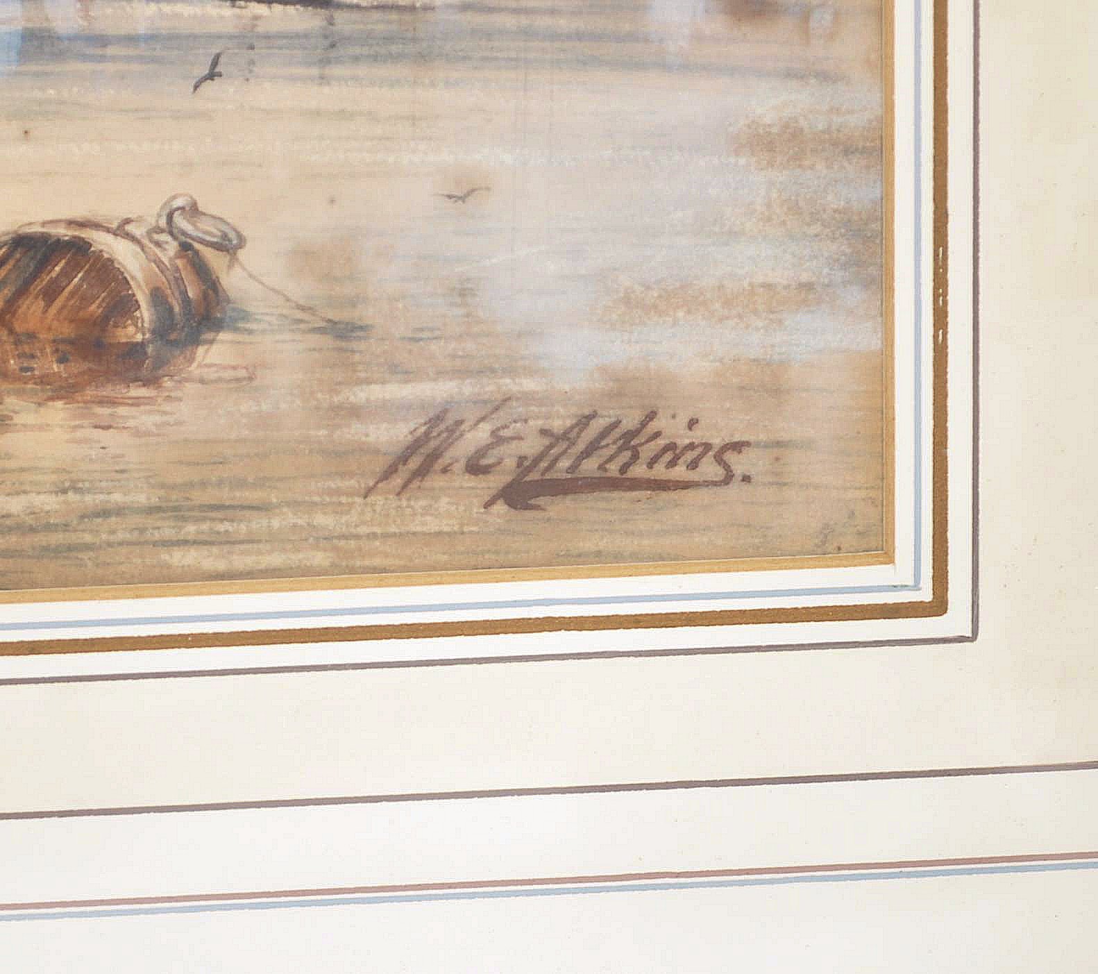 William Edward Atkins (British, 1842-1910) A watercolour painting of ...