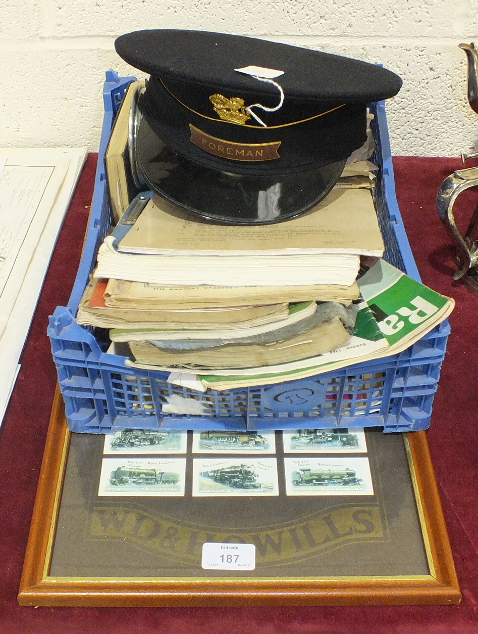 A 1960's British Rail 'Foreman' cap with badge by Sanders & Brightman ...