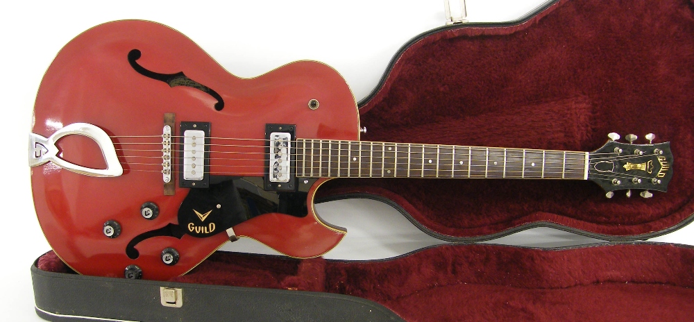 1963 Guild T100D hollow body electric guitar, made in USA, ser. no ...