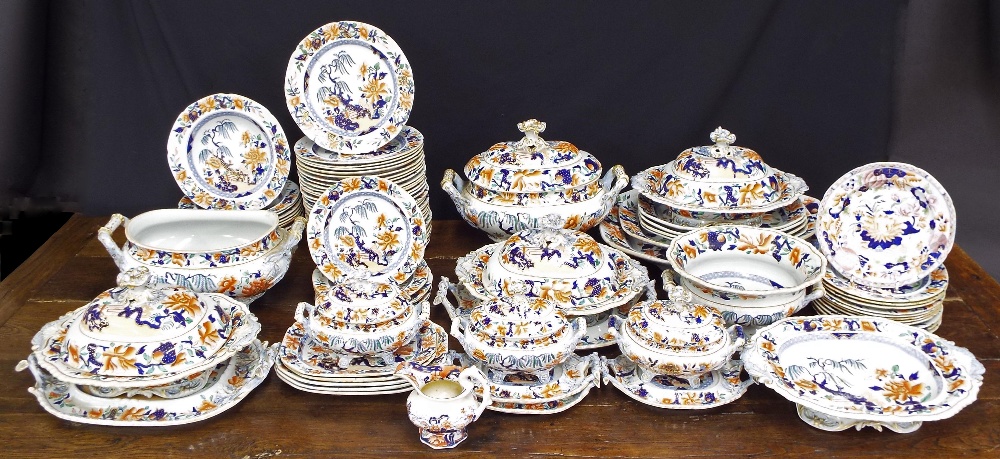Extensive Hicks & Meigh Stone China 'Japan' pattern dinner service ...
