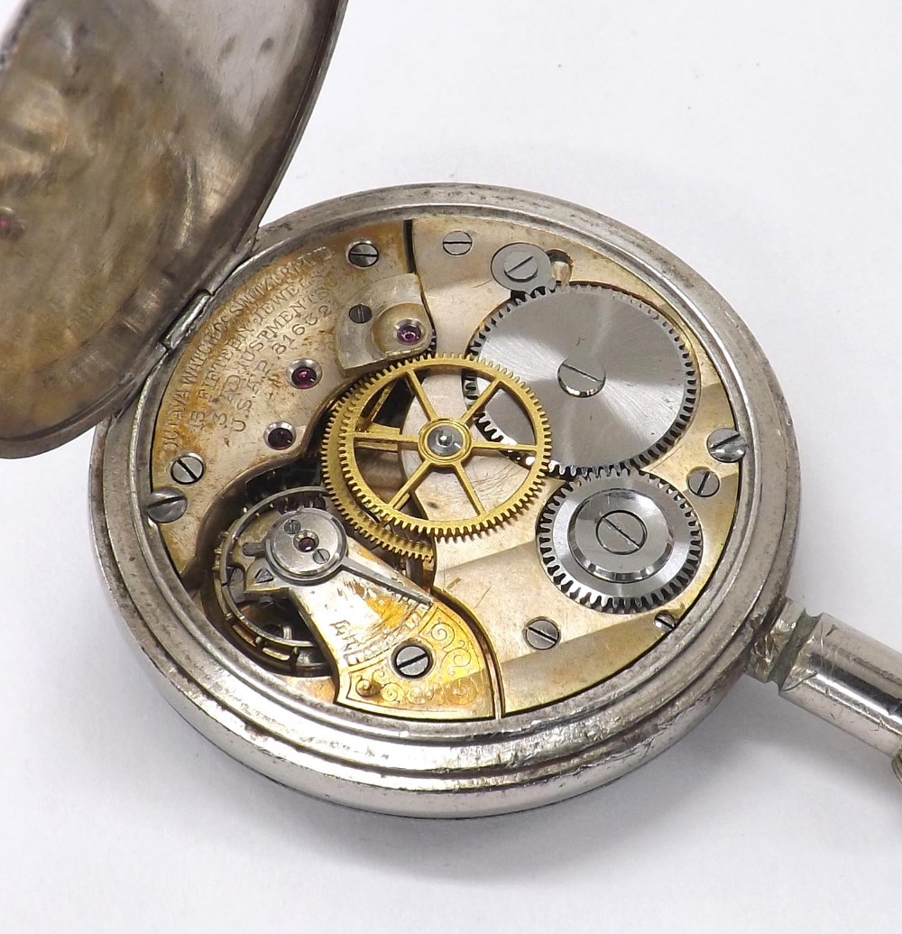 Octava Watch Co. Military issue chrome cased pocket watch, 15 jewel ...
