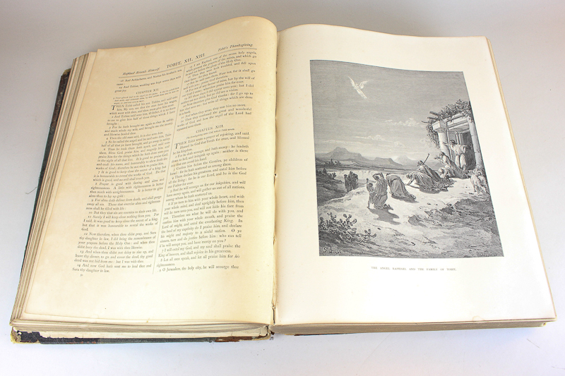 A Gustav Dore illustrated Holy Bible, published by Cassell Petter, and ...