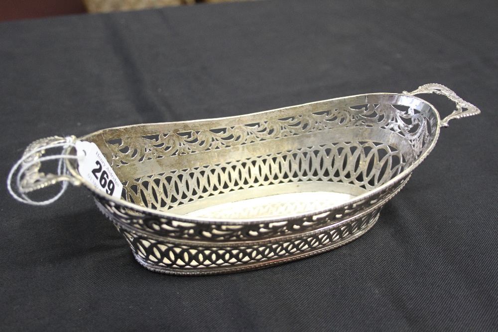 Hallmarked Silver: Filigree worked basket with English import marks and ...