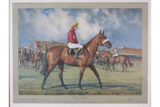 Limited edition print; 'Red Rum, Tommy Stack' by Neil Cawthorne, signed ...