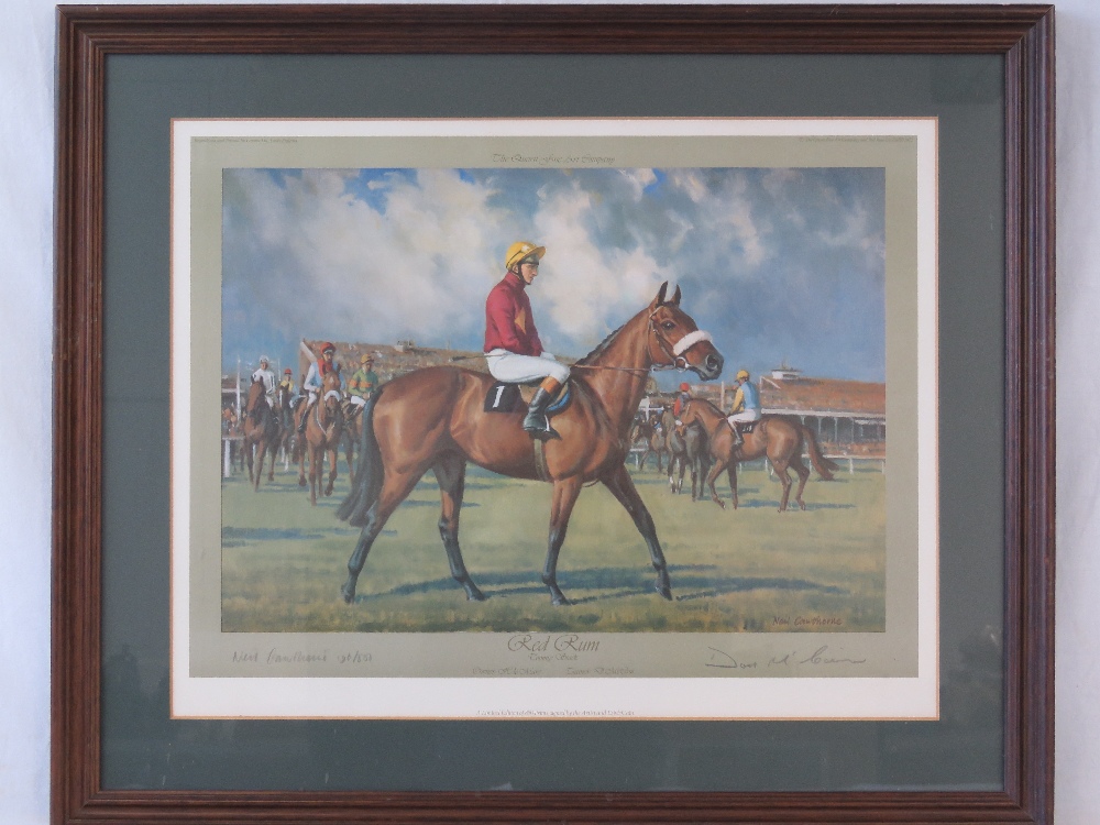 Limited edition print; 'Red Rum, Tommy Stack' by Neil Cawthorne, signed ...