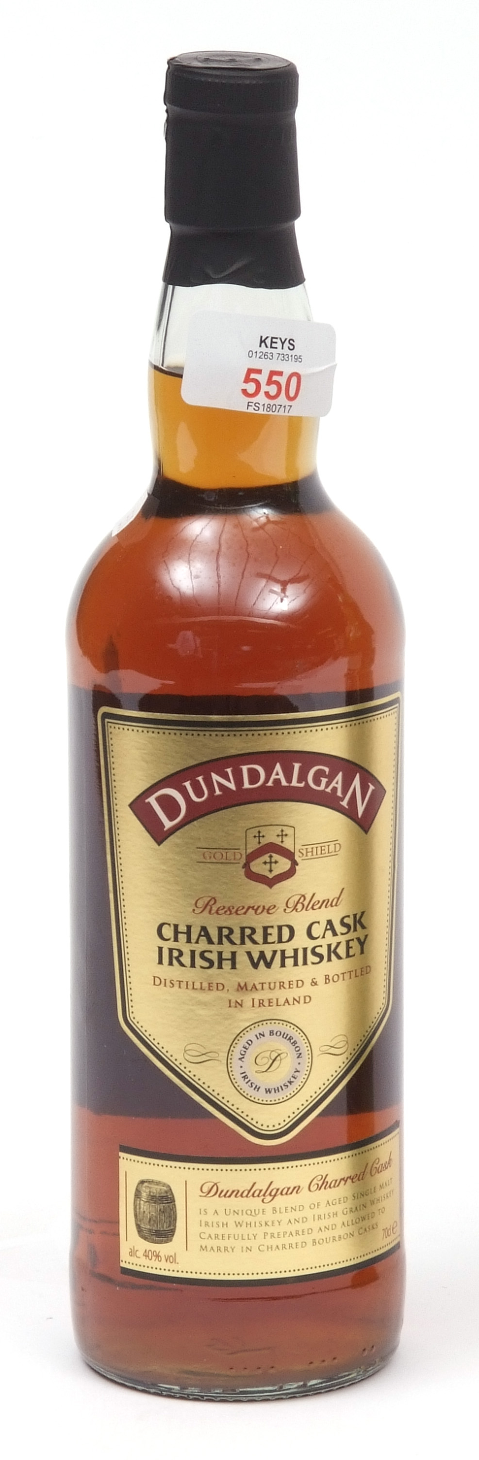 Dundalgan Special Reserve blend charred cask Irish Whiskey, 70cl