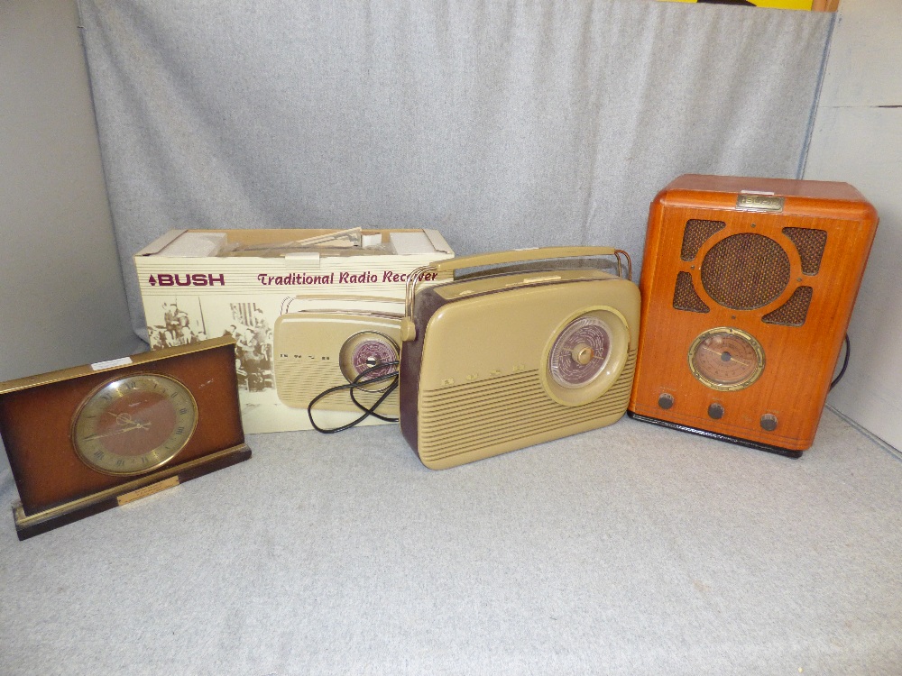 3 'Bush' radios, 1 replica Bush TR82 in original box (as new ...