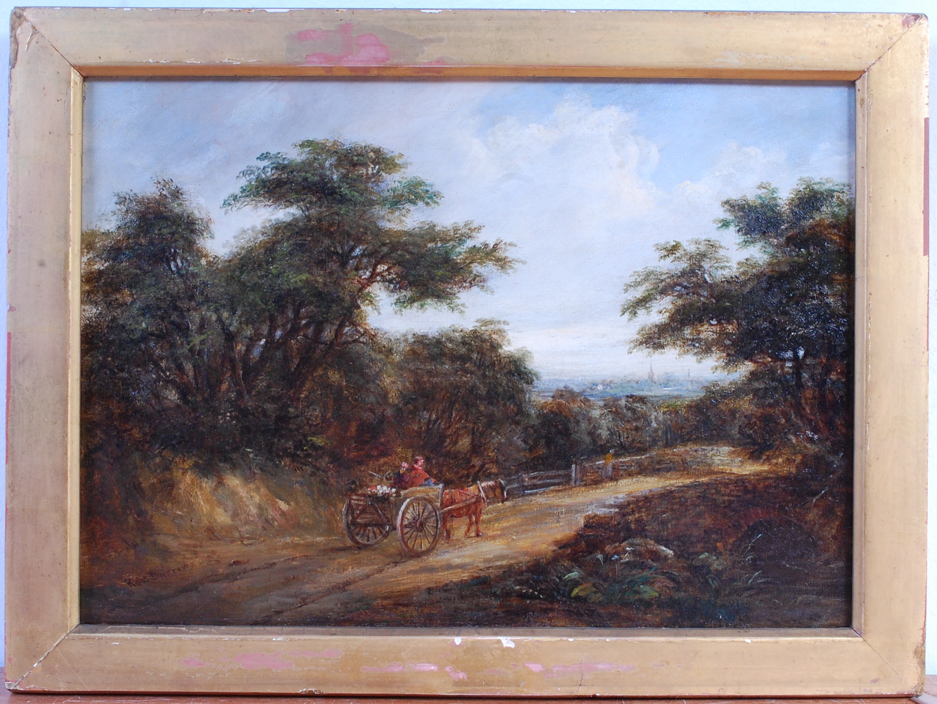 Robert Burrows (1819-1883) - Ipswich from Bramford Heath, oil on canvas ...