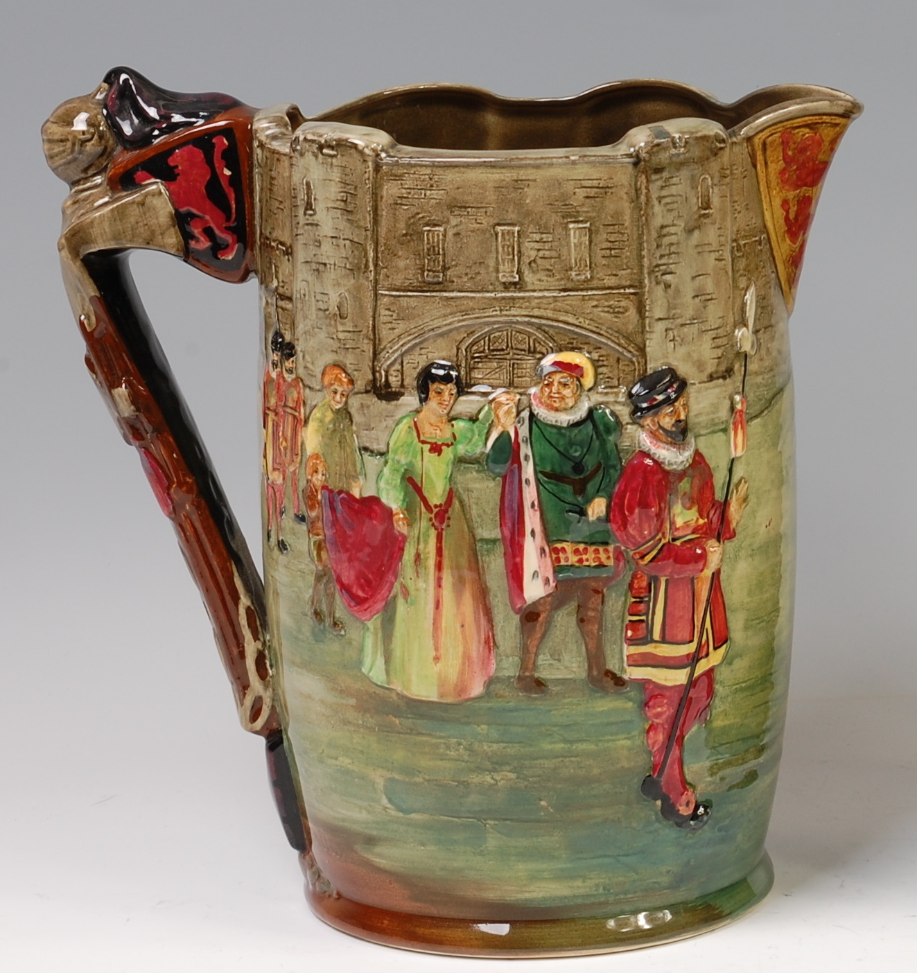 A large Royal Doulton limited edition jug depicting the Tower of London ...