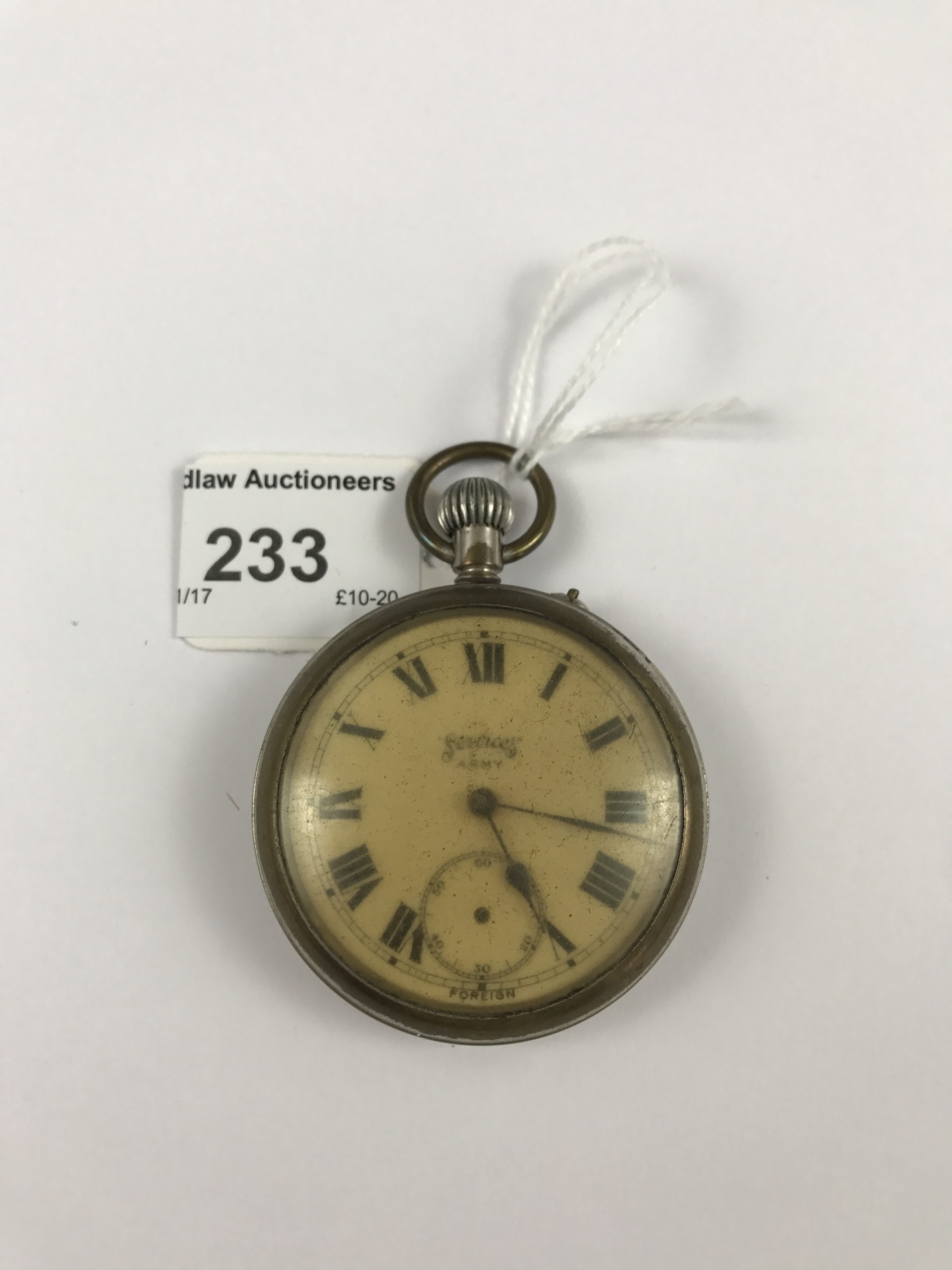 An early 20th Century Service "Army" pocket watch
