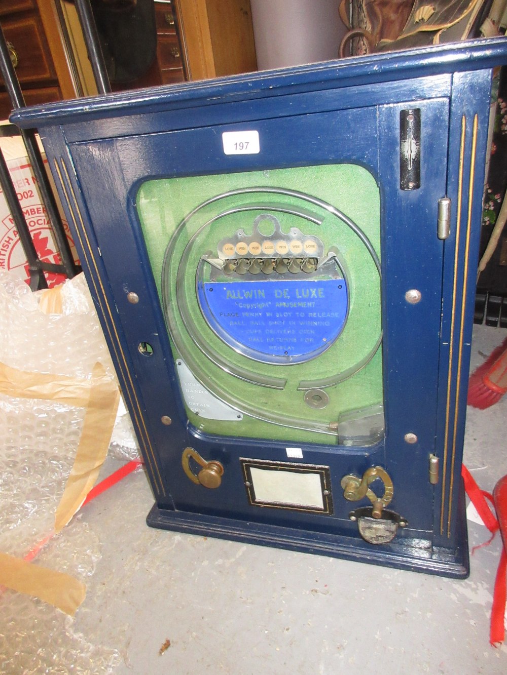 Allwin Deluxe Penny in the Slot arcade machine circa 1930