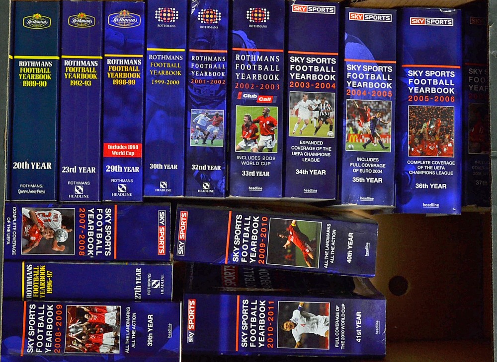 Collection of Rothmans Year Books from 1970/71 (the 1st) onwards and ...