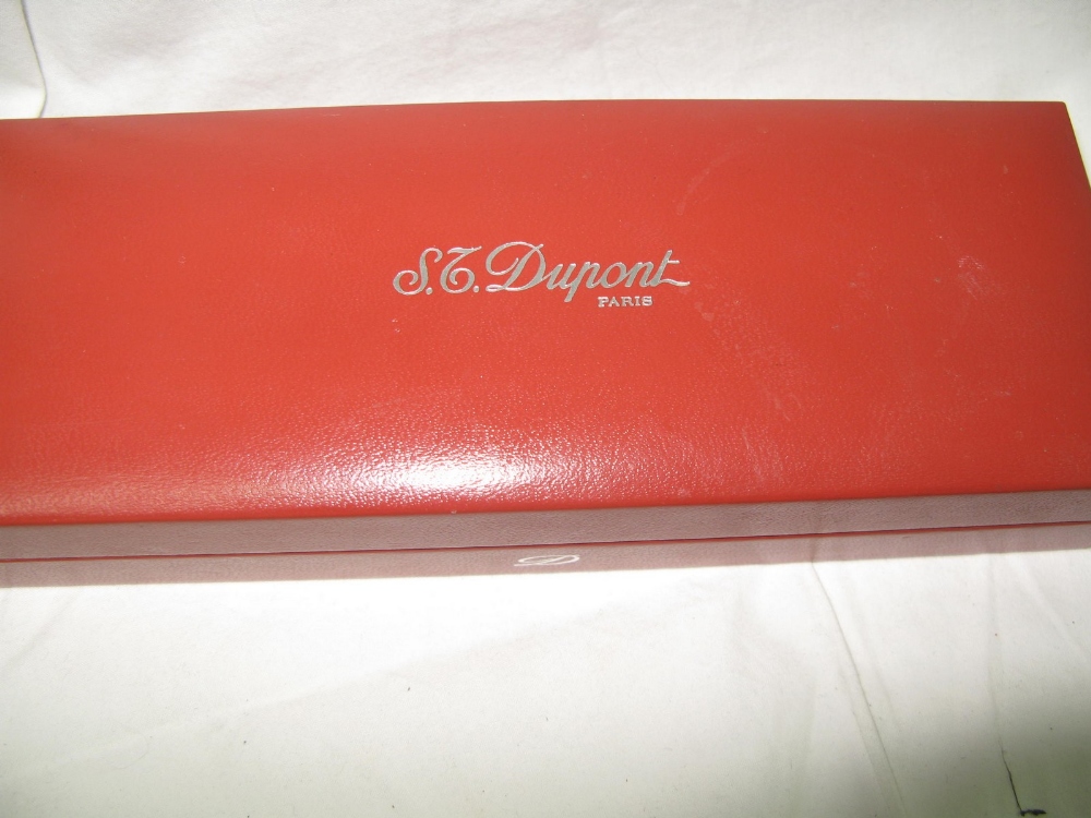 S J Dupont, Paris, His and Hers roller-ball pens, gold plated and ...