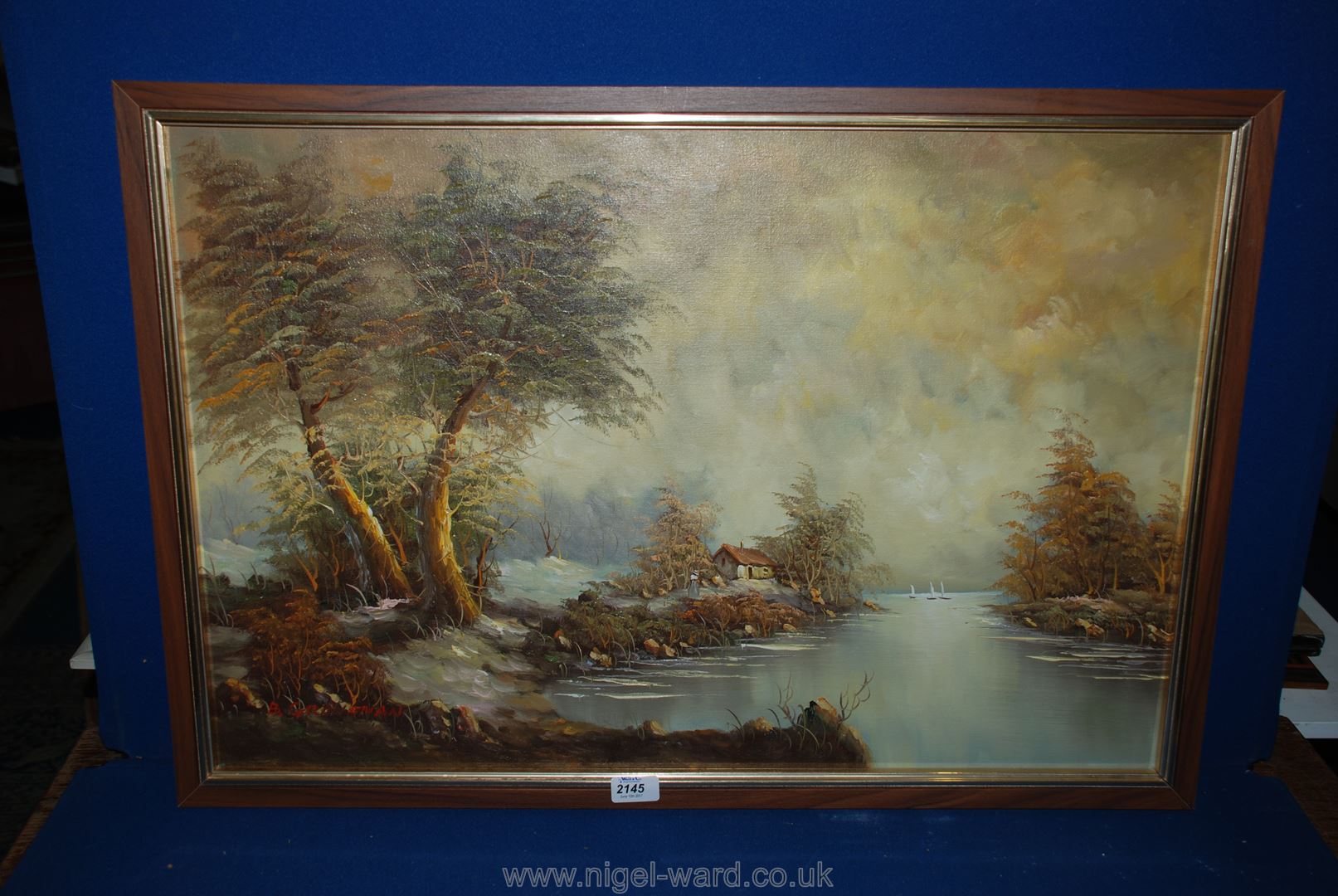 An Oil on canvas by B. Groneman (listed artist)