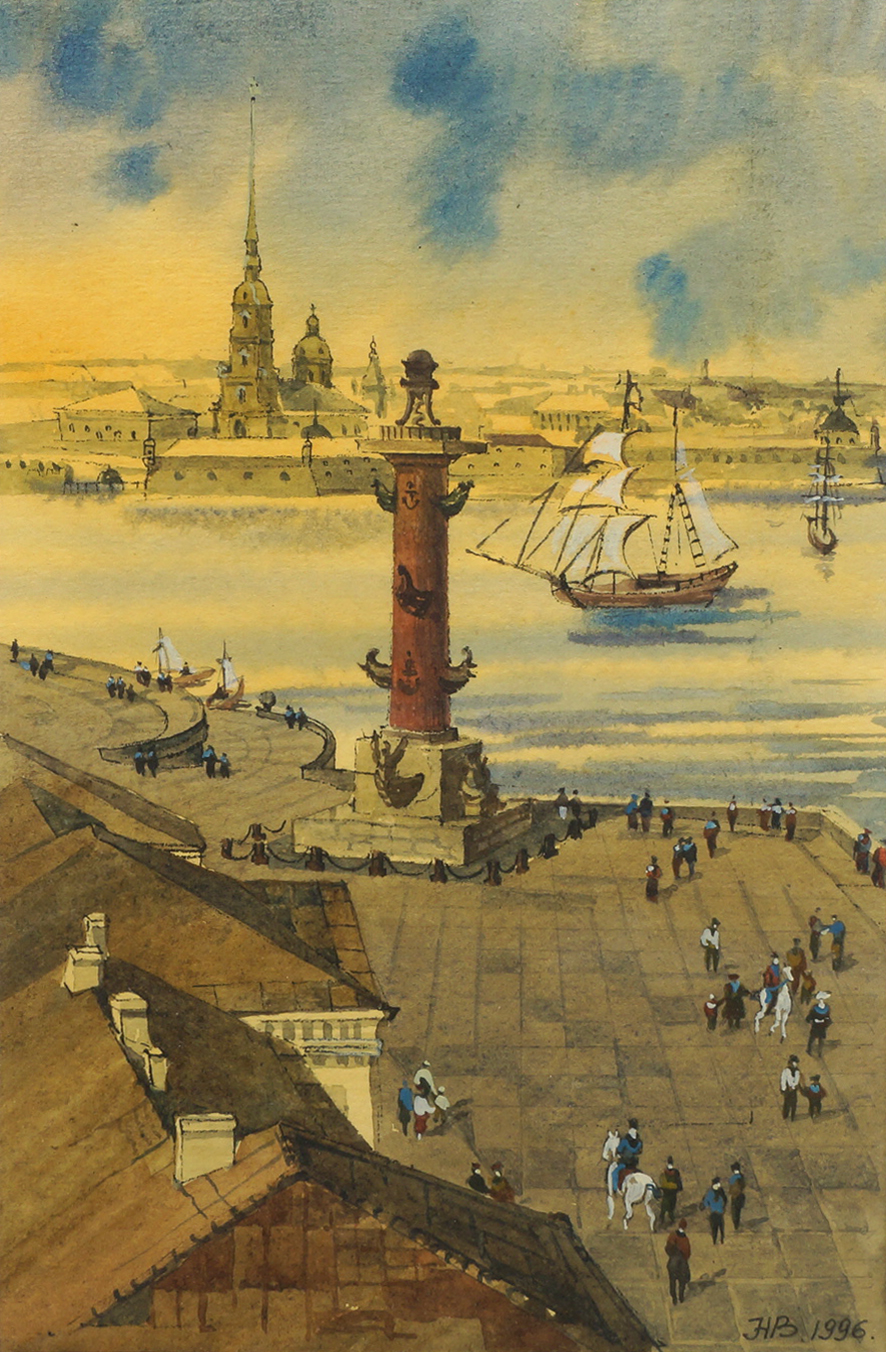 John Crofton, British late 20th century- ''Greenwich''; watercolour ...