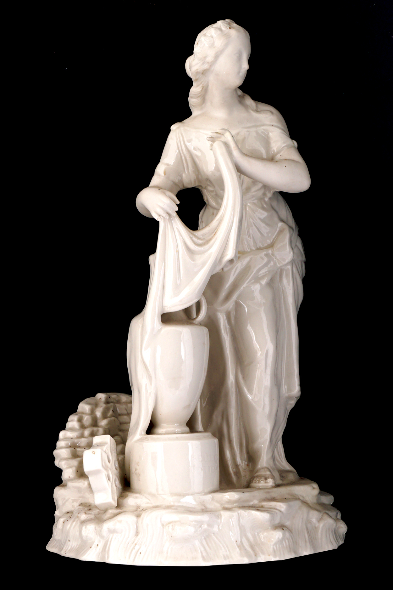 ATTRIBUTED TO FIRST PERIOD BELLEEK FIGUREHibernia Stamped ‘Belleek ...