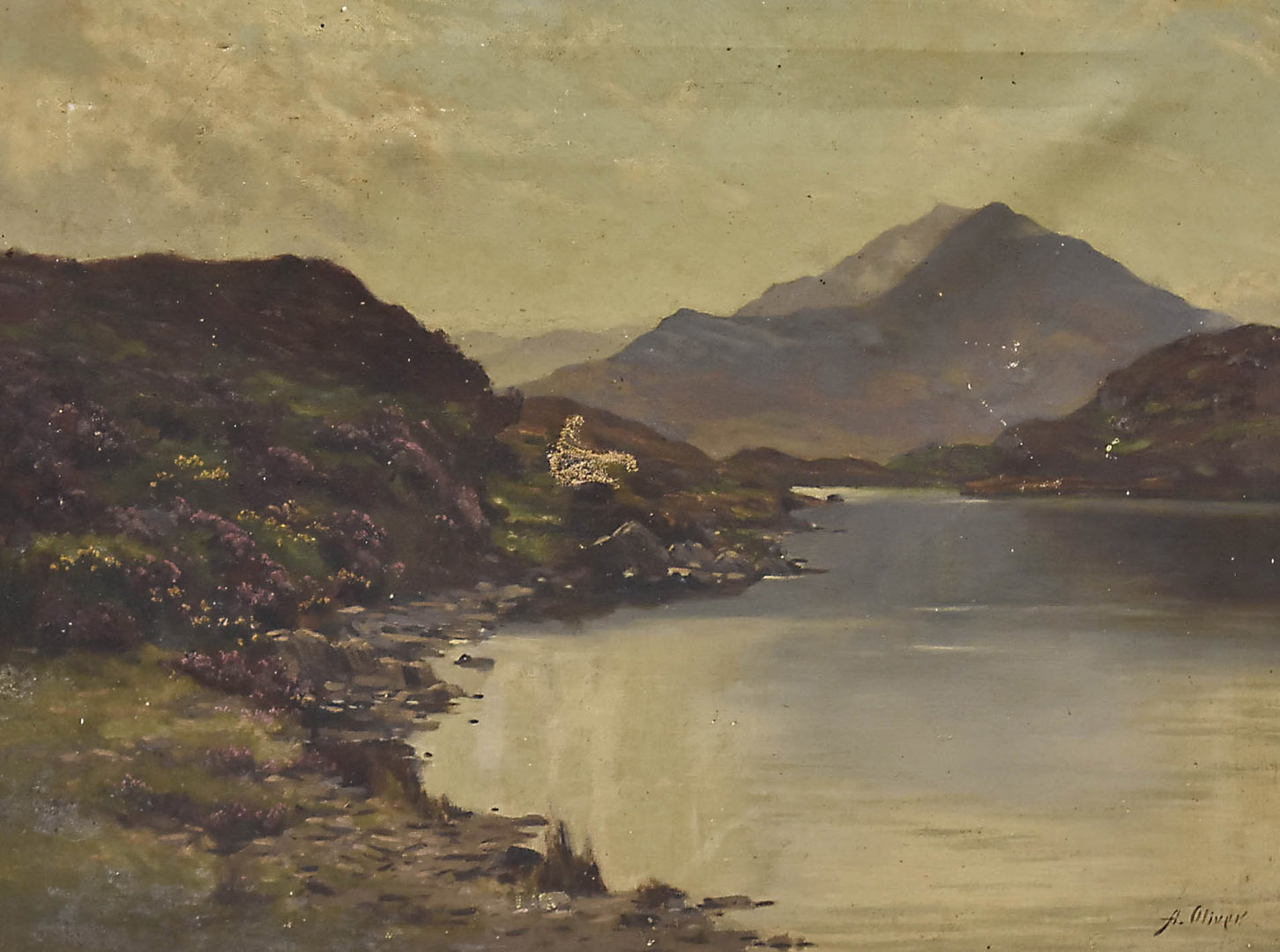 Alfred Oliver (fl. 1886 - 1921), oil on canvas of the back of the ...