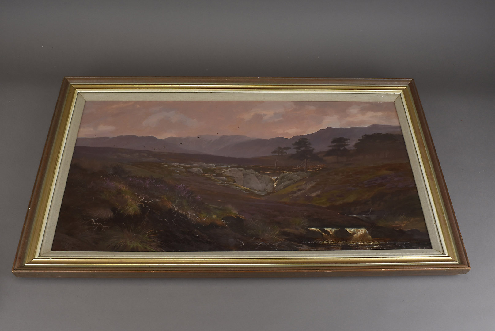 Iain Ross, 20th Century, oil on board, Perthshire Grousemoor near ...