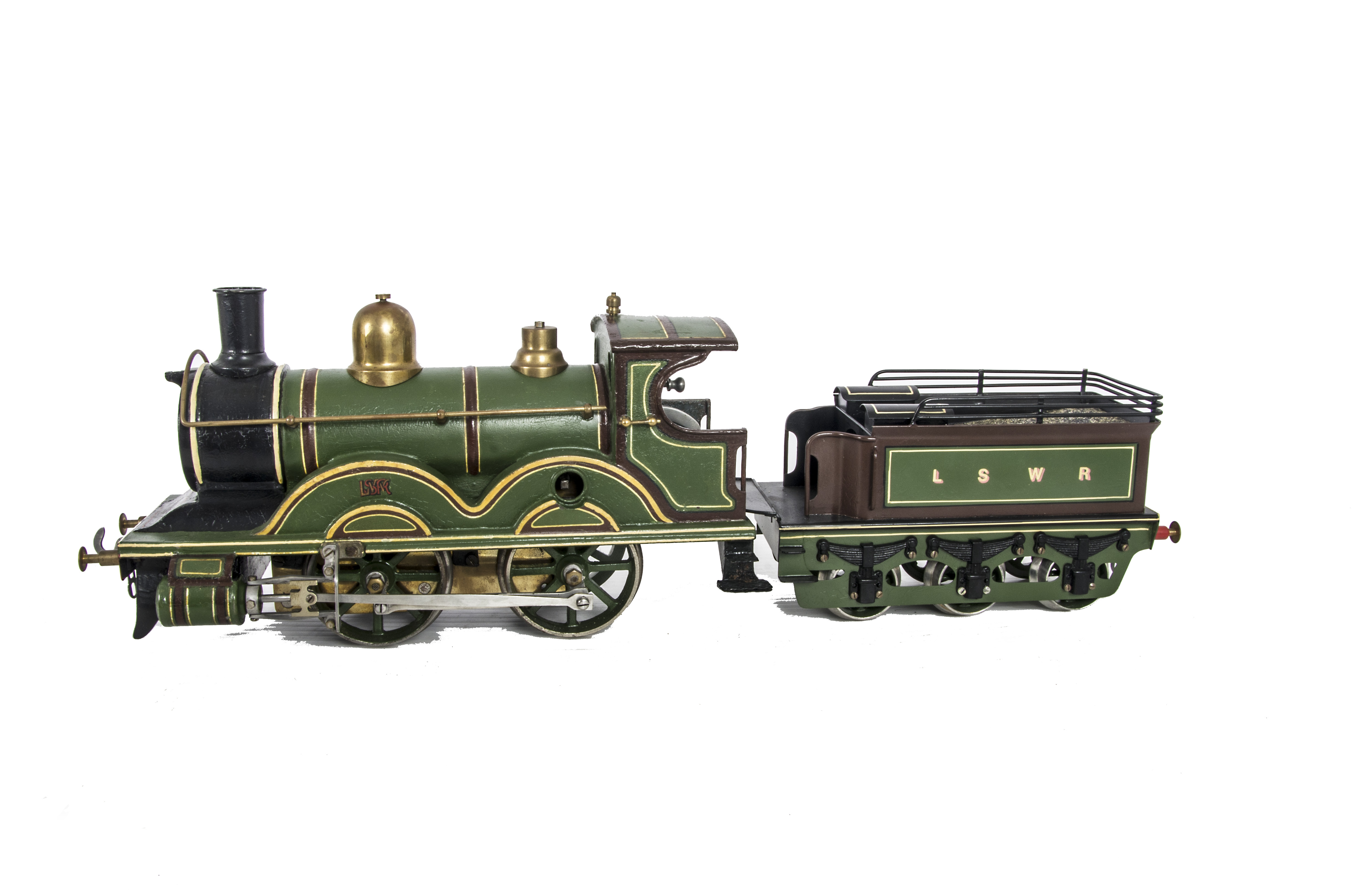 A Restored Bing Gauge III (64mm) Clockwork LSWR 0-4-0 and Tender ...
