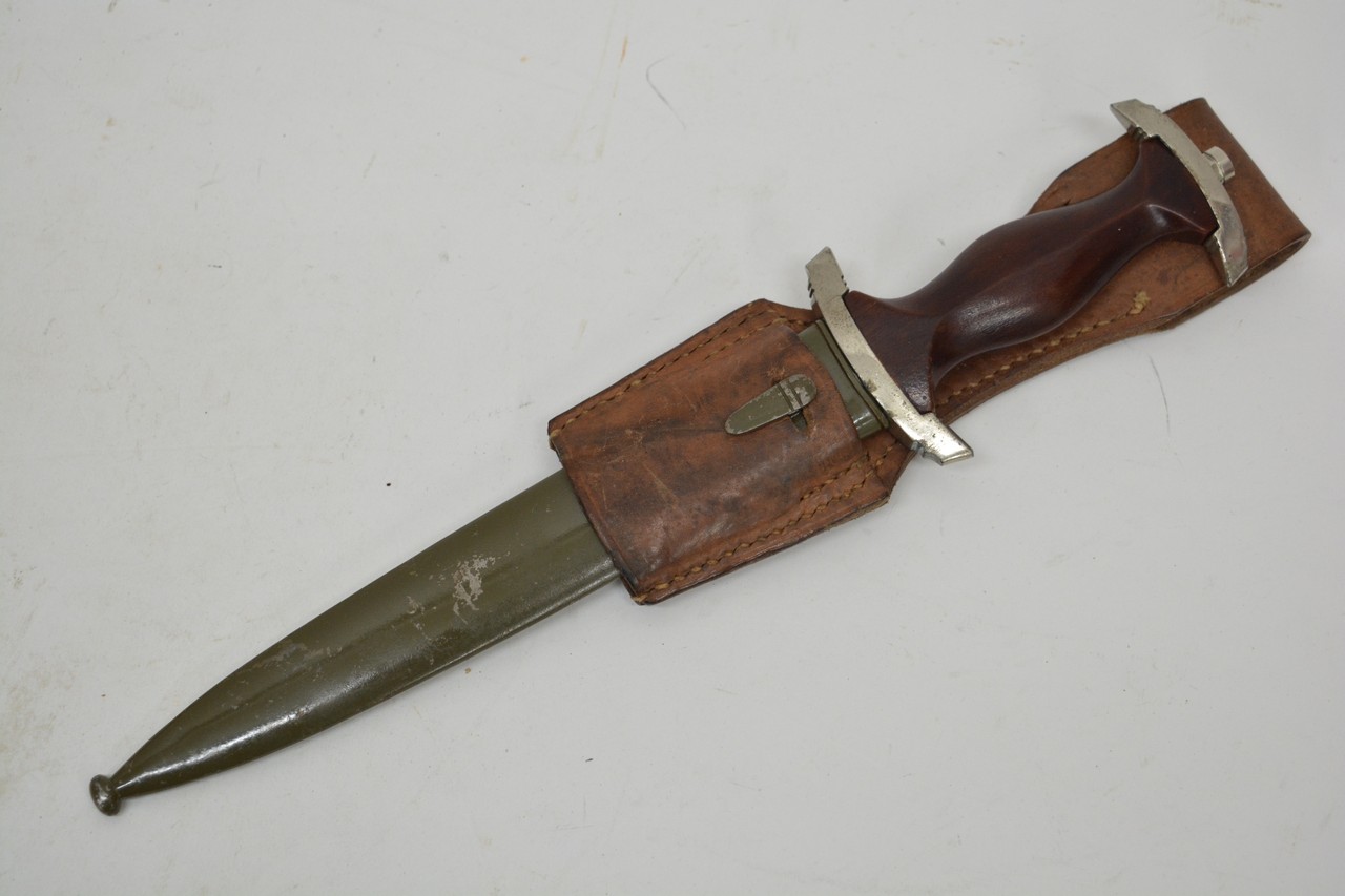A German WW2 Style NPEA Students dagger with scabbard, blade engraved ...