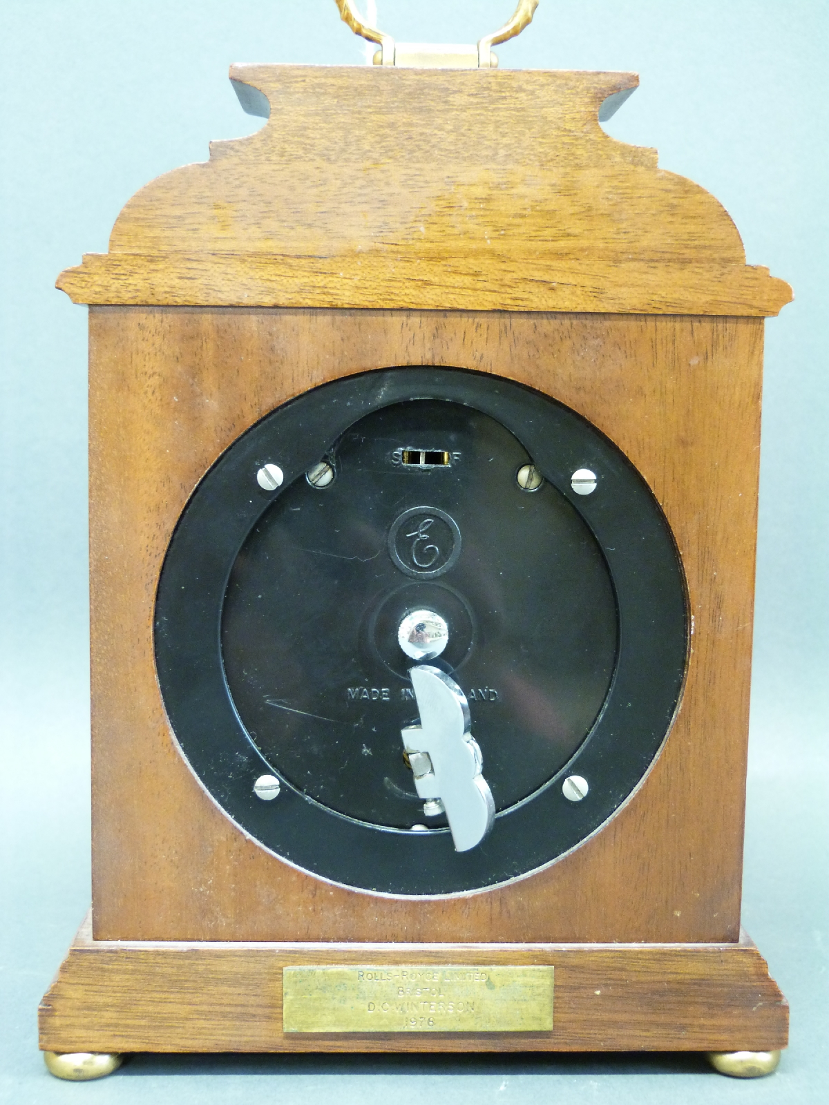 Garrard & Co Ltd Elliot clock with Roman numerals, gilt detail and ...
