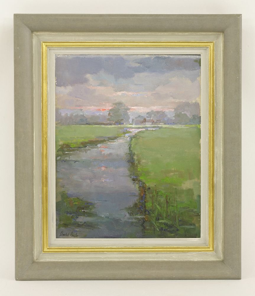 *David Poole (b.1931)RIVER EVENINGSigned l.l., oil on board50 x 40cm ...