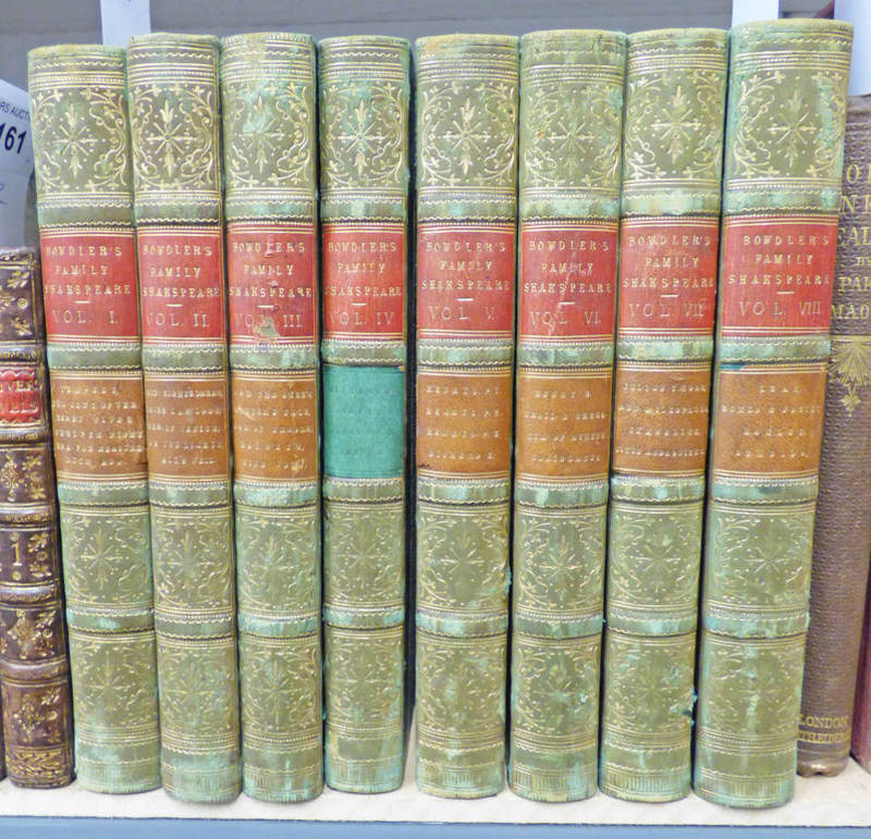 THE FAMILY SHAKESPEARE IN 8 VOLUMES BY THOMAS BOWDLER - 1823