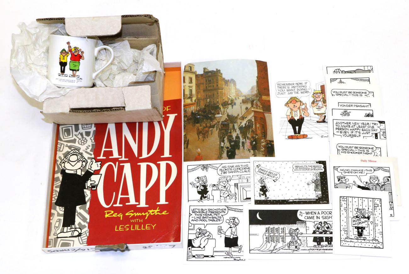 Andy Capp Christmas Cards all hand signed 'Reg & Vera', together with ...