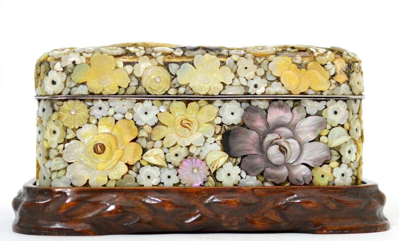 A Japanese Silver, Lacquer and Shibayama Box and Cover, Meiji period ...