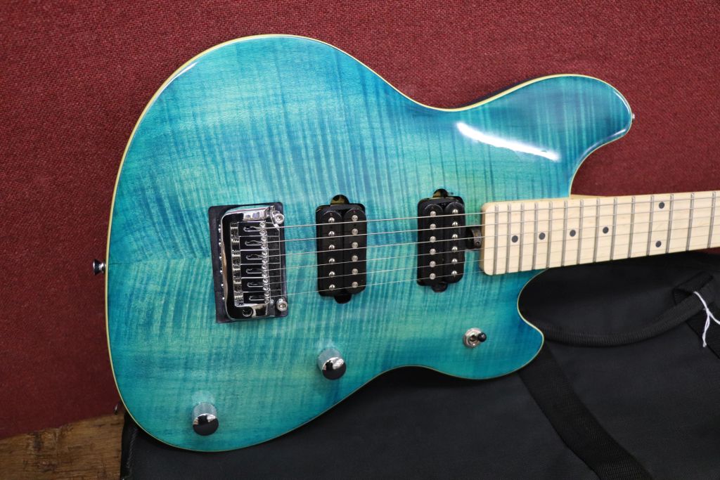 Guitar - MC2 Electric guitar in sea green/blue flame finish. Appears ...