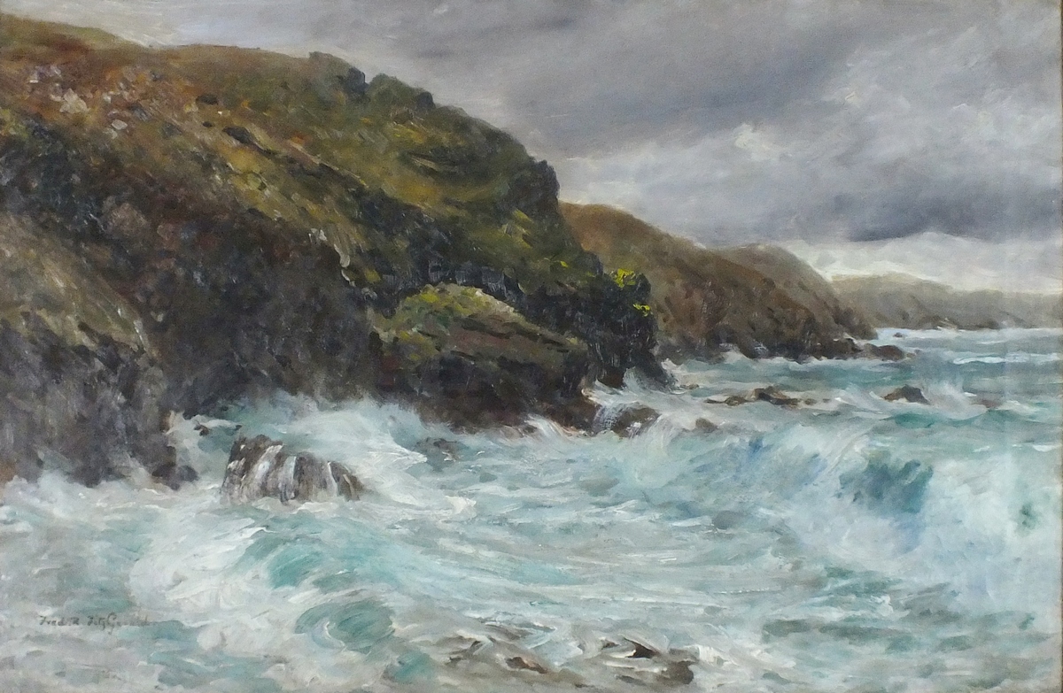 Frederick R. FITZGERALD (1869-1944), Oil on canvas, 'Gurnards Head ...