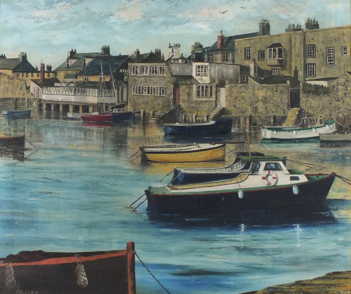 Nigel HALLARD (British b.1936) St Mary's Harbour, Isles of Scilly, Oil ...