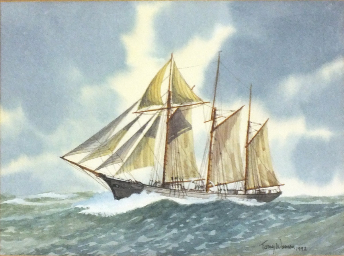Tony WARREN (British 1930-1994) 'The Coastal Trading Schooner "William ...