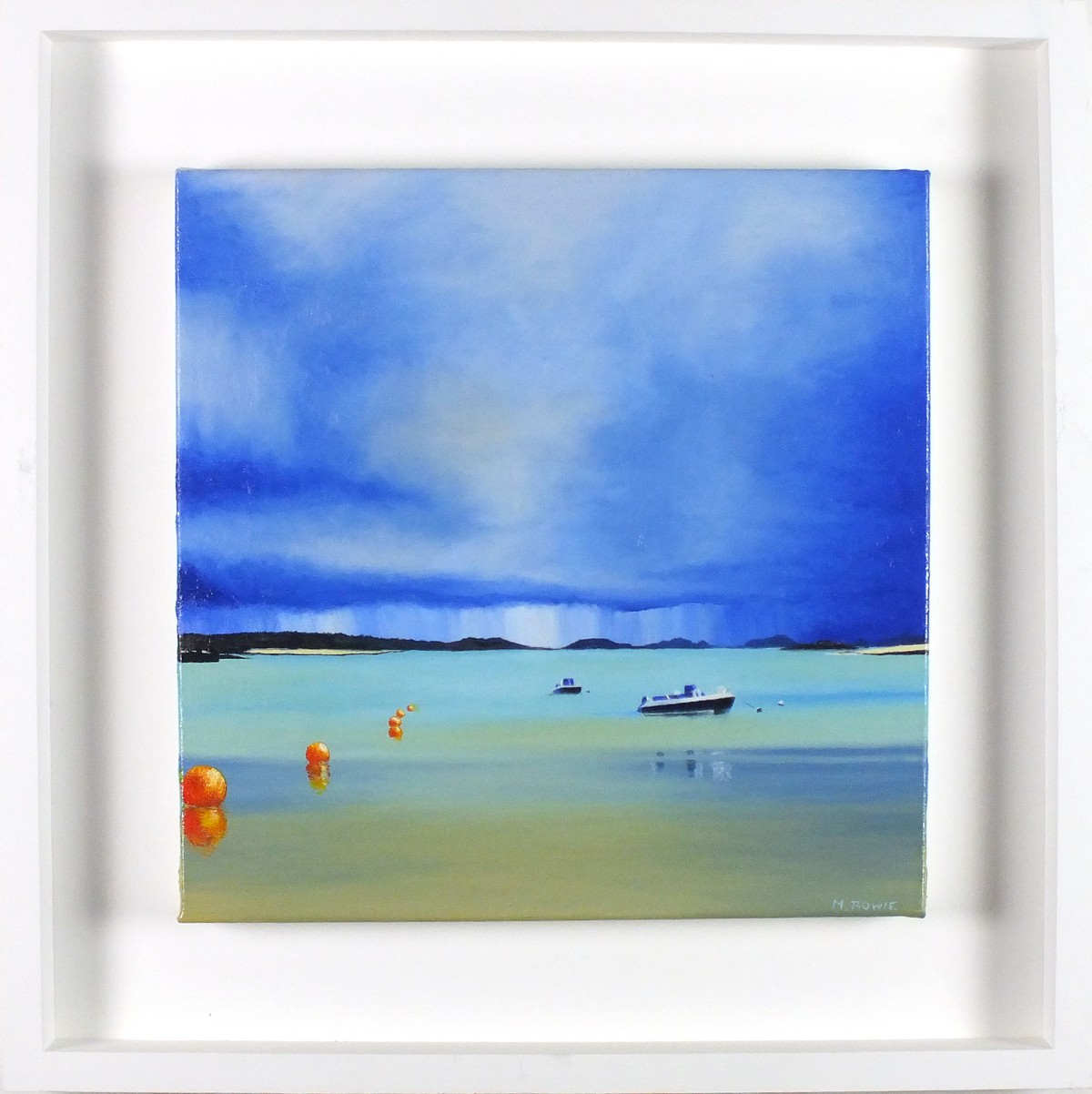 Martin BOWIE (British b.1971) 'Storm Over Scillies', Oil on canvas ...