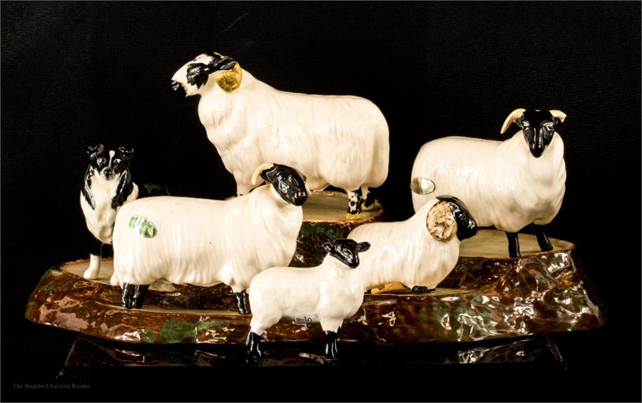 A group of Beswick figures, including Ram and Sheep Dog, together with ...