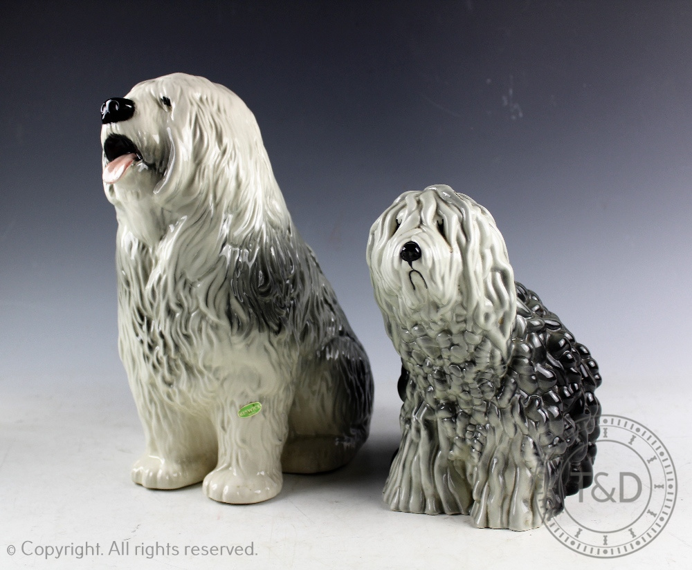 A Beswick Old English Sheepdog - seated, model number 453, 21.5cm high ...