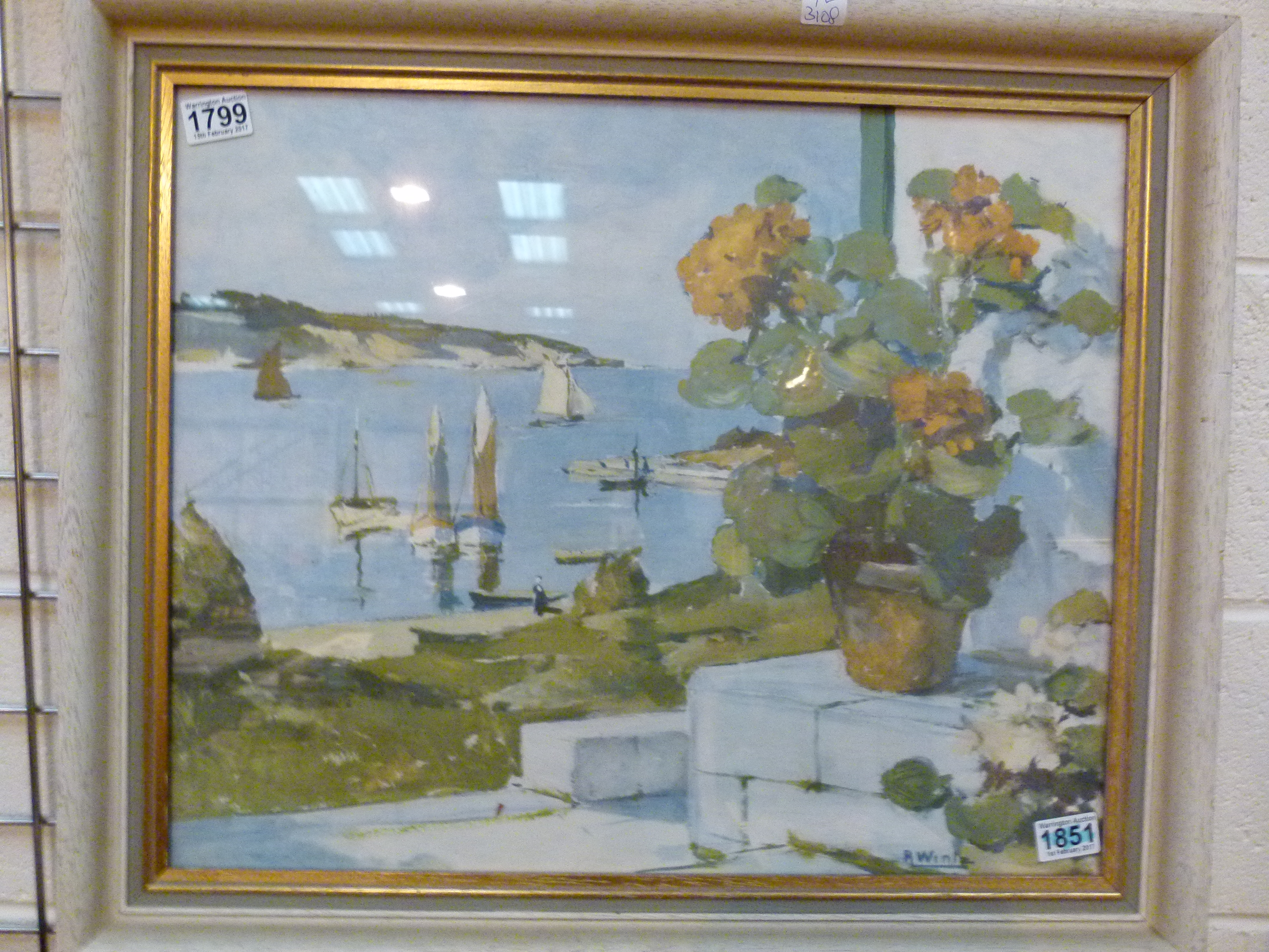 Vintage Raymond Wintz Geranium print 55 x 43 cm