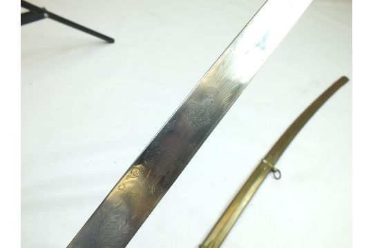 A VICTORIAN 1831 PATTERN GENERAL OFFICER'S SWORD, 81.5cm curved blade ...