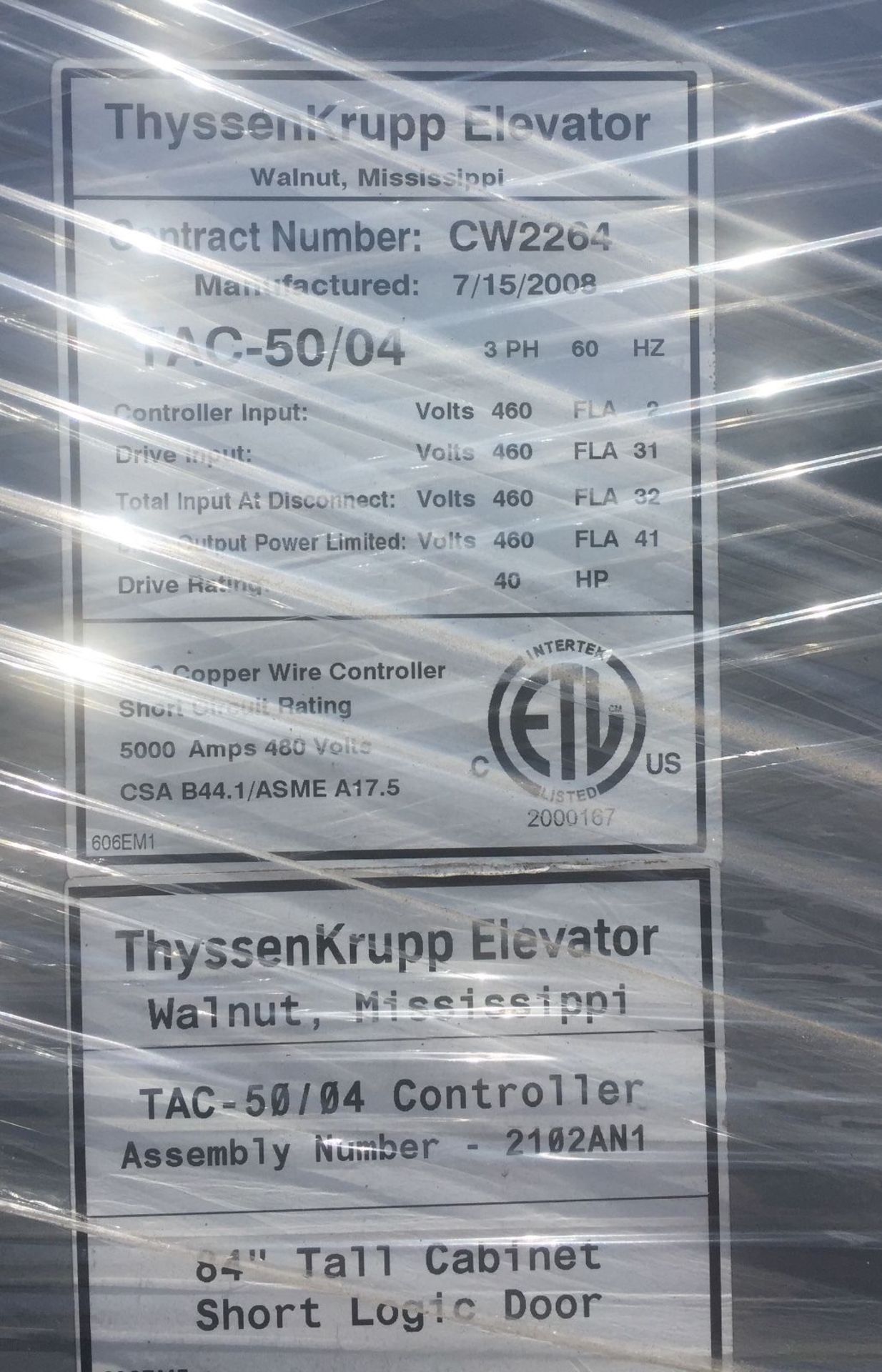 3 X ThyssenKrupp Elevator TAC 50-04 Brand New Controller/Selector ...