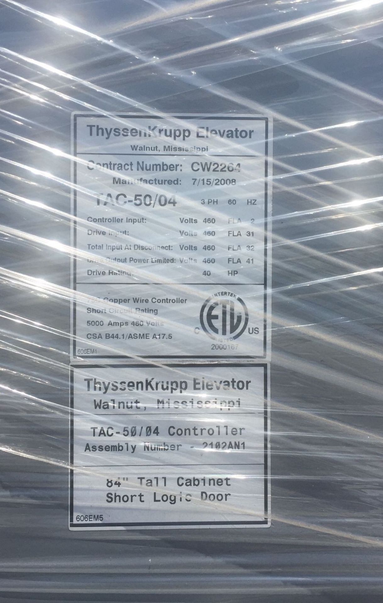 3 X ThyssenKrupp Elevator TAC 50-04 Brand New Controller/Selector ...