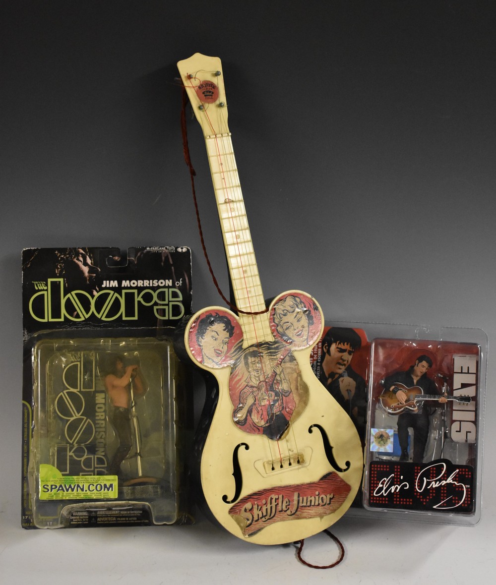 Toys - A Selcol Skiffle Junior plastic four string guitar, creany white ...