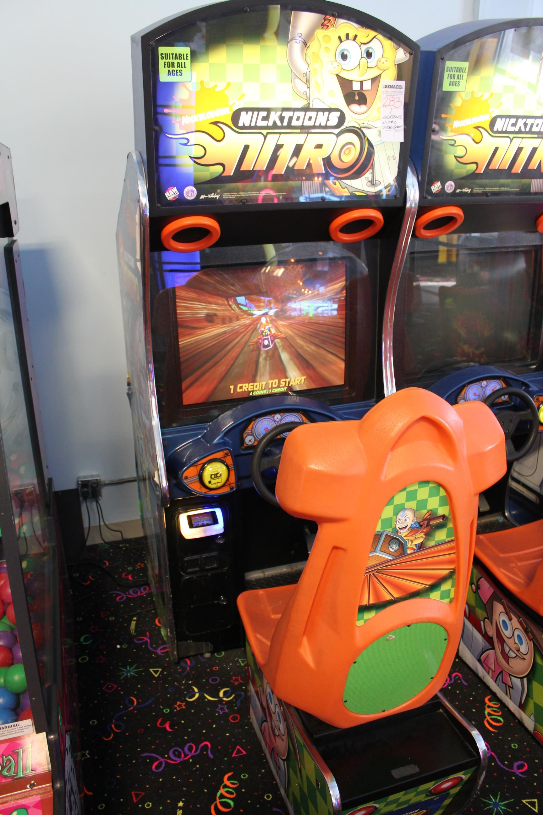 1X, NICKTOONS NITRO VIDEO GAME **** CARD SWIPE SYSTEM & GAME PRIZES NOT ...