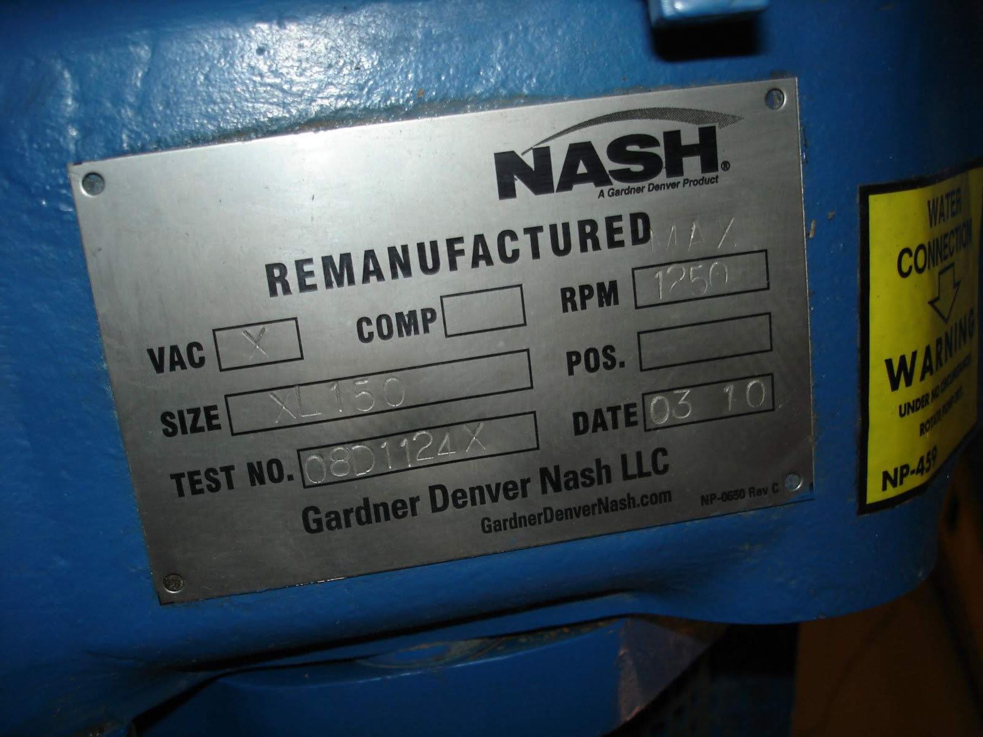 (1) *NEW* Gardner Denver NASH Vacuum Pump XL150 XL-150 *REMANUFACTURED*