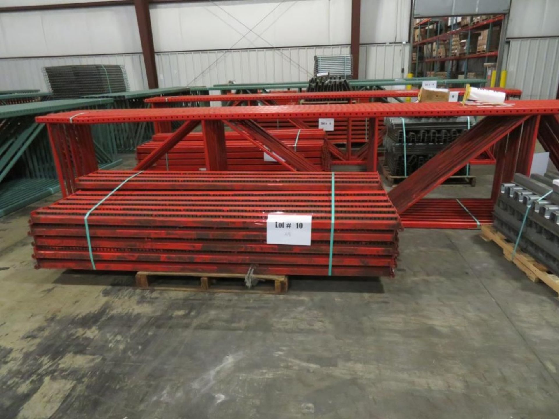 Paltier Pallet racking 9 uprights 3"x 2 1/4", 42" wide and 18' tall, 48 ...