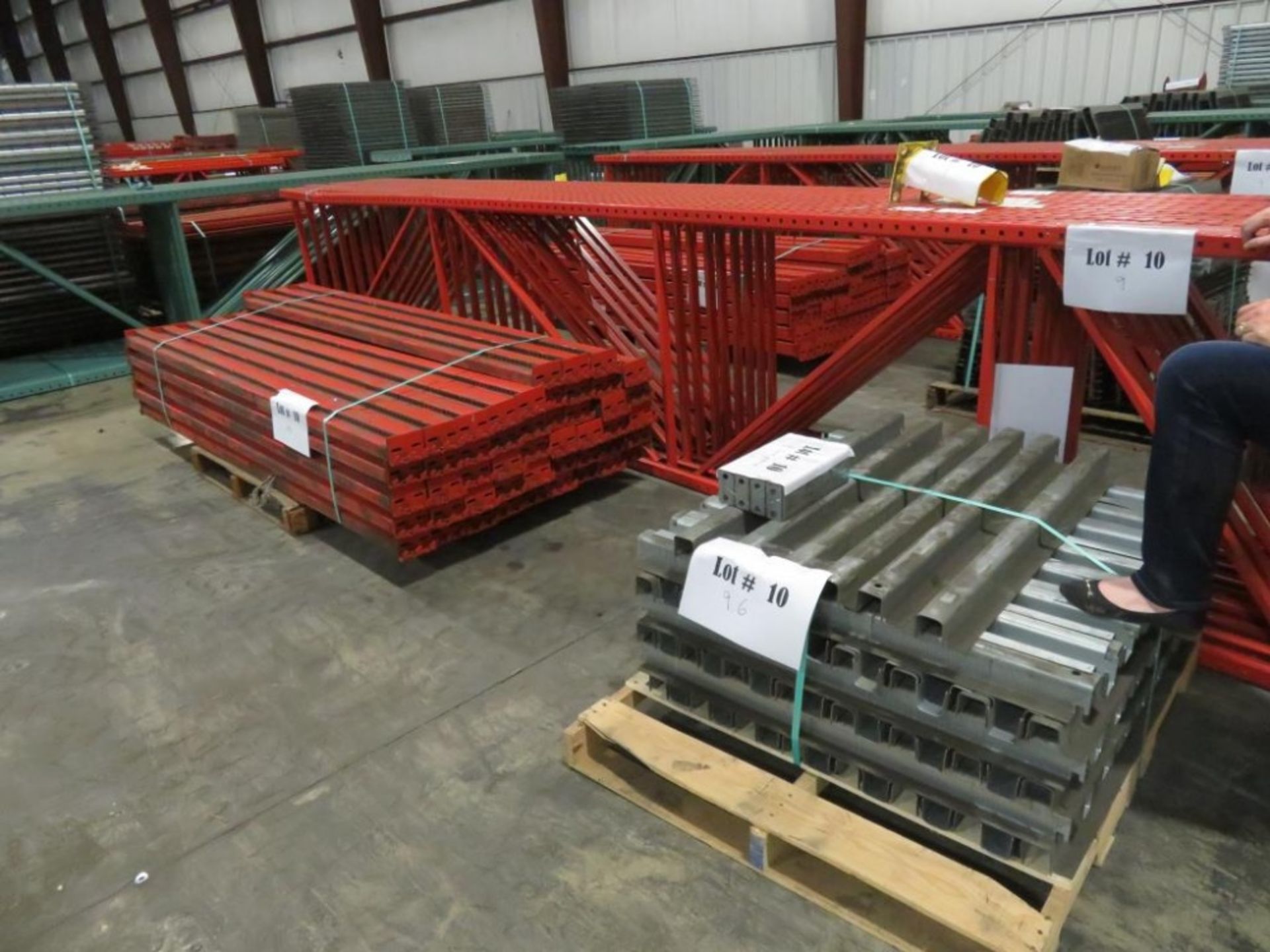 Paltier Pallet racking 9 uprights 3"x 2 1/4", 42" wide and 18' tall, 48 ...