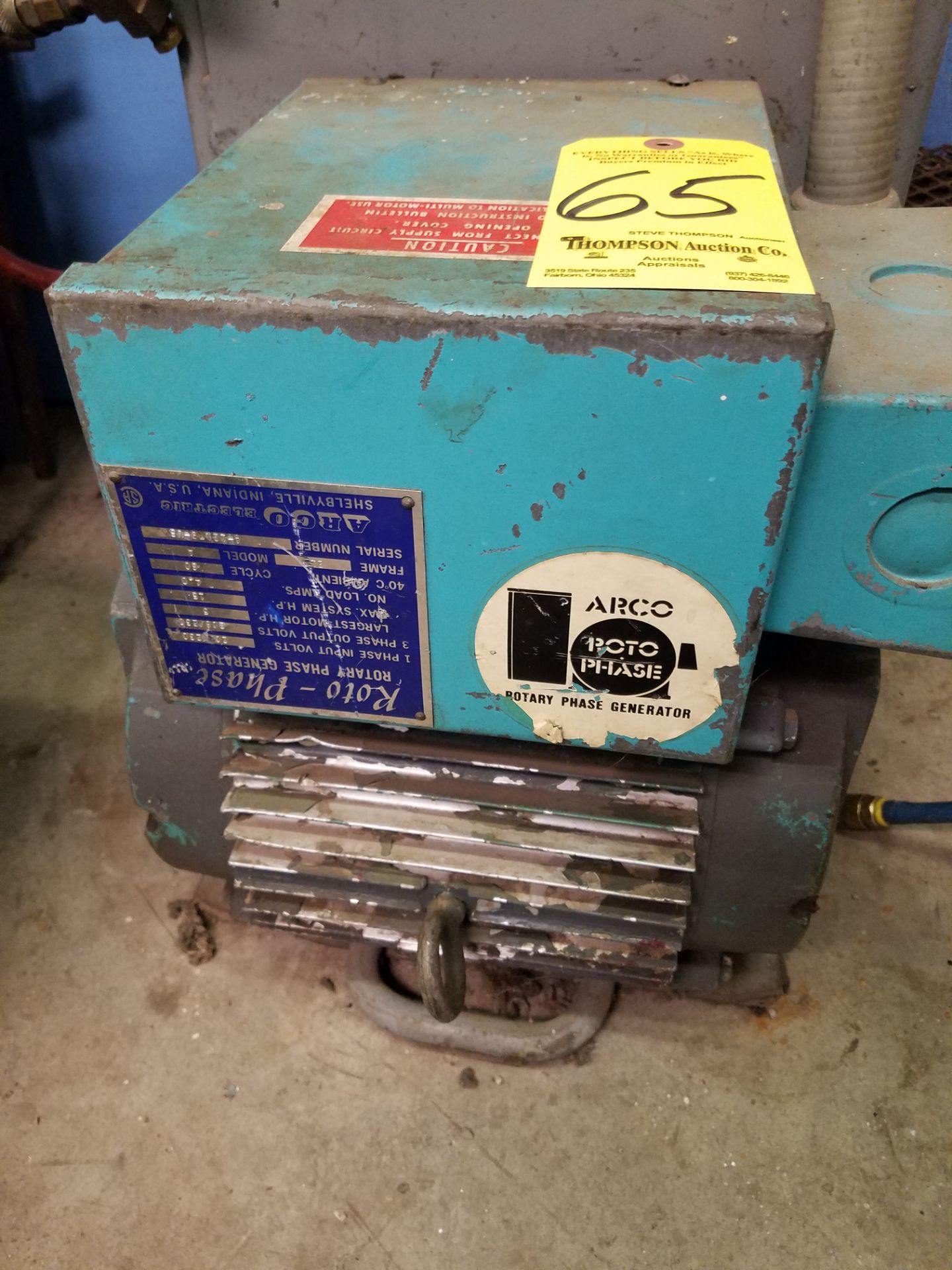 Roto Phase Rotary Phase Converter, 208 Incoming Voltage, 208/230 ...