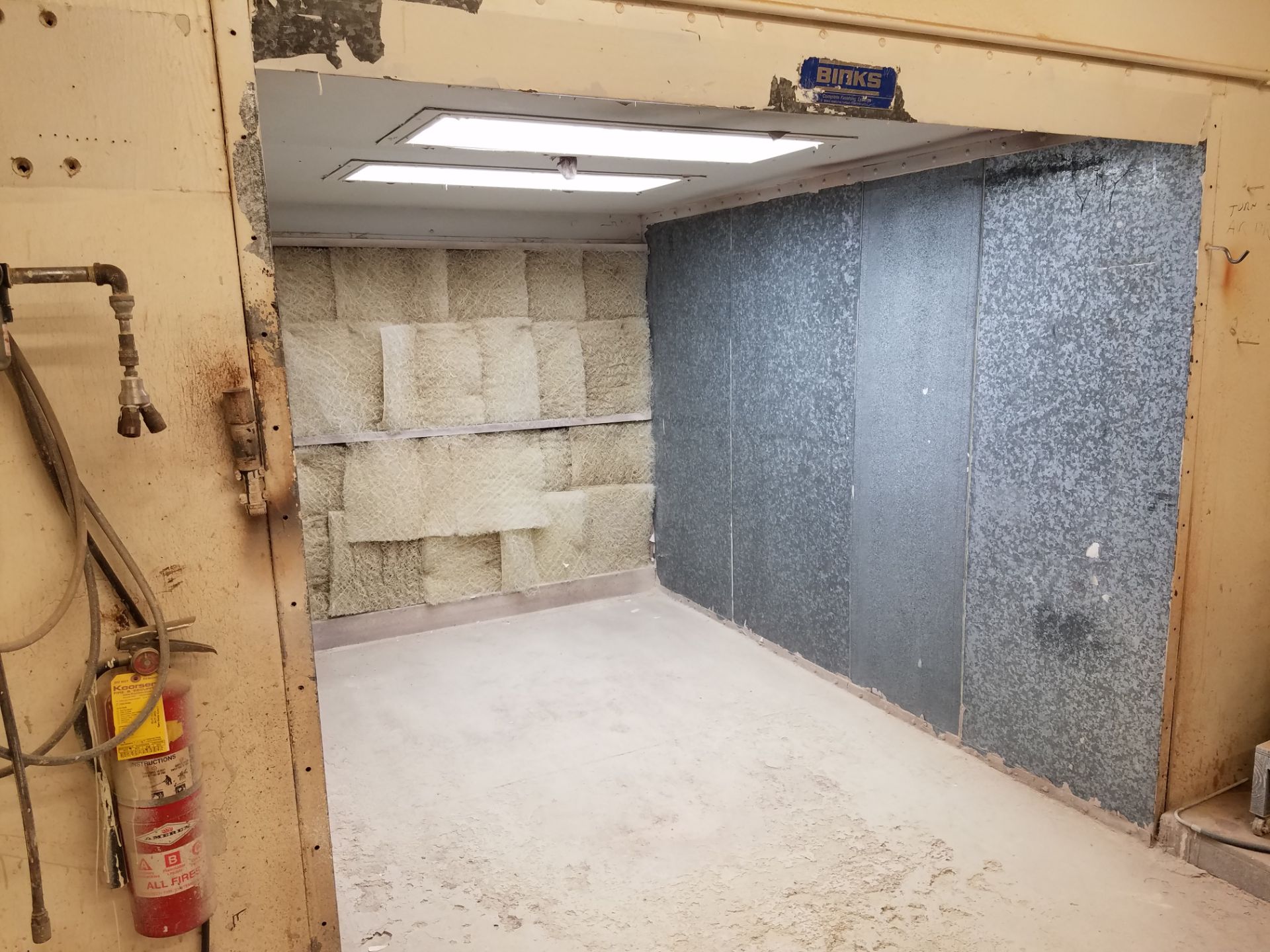 Binks Spray Booth, 10’ 4” X 7’ 8” X 6’ 6”, Exhaust, Fire Suppression ...