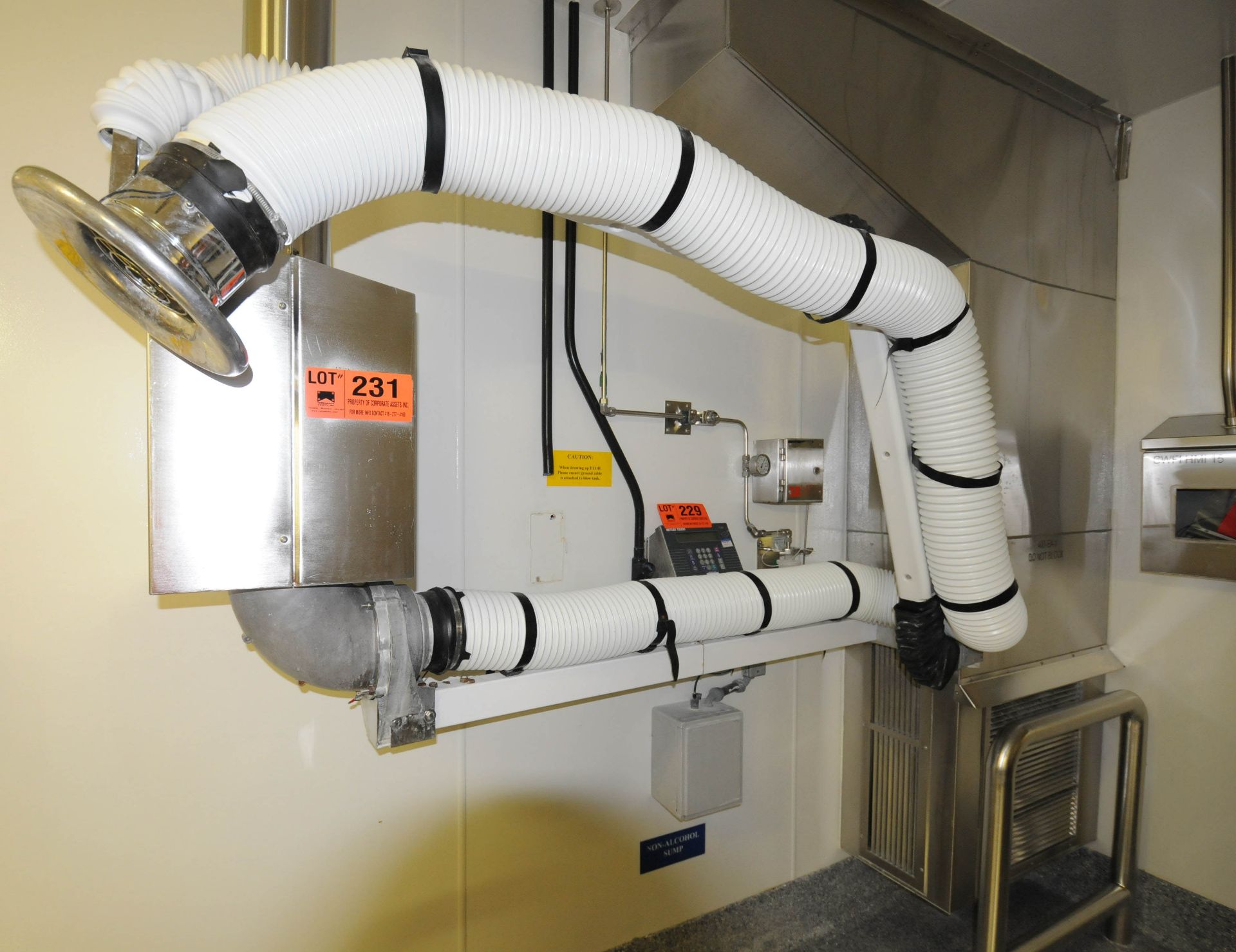 NEEDERMAN STAINLESS STEEL ARTICULATED ARM SNORKEL FUME EXTRACTOR, S/N N ...